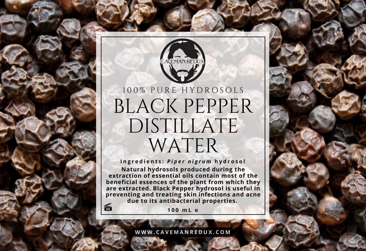 Black Pepper Hydrosol (Black Pepper Water) | Caveman Redux